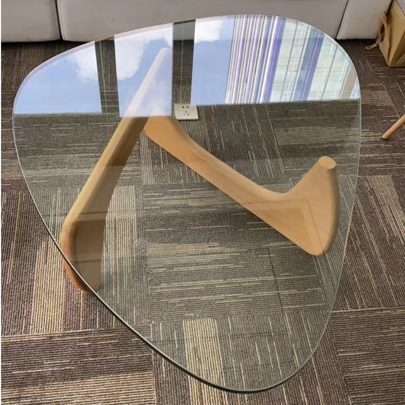 Modern Design Building Tempered Glass Table Top Unique Irregular Curved ...