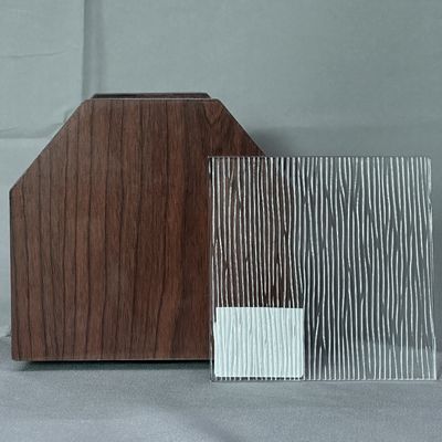 Modern Wood Grain Patterned Tempered Glass Panel for Office Partitions ...