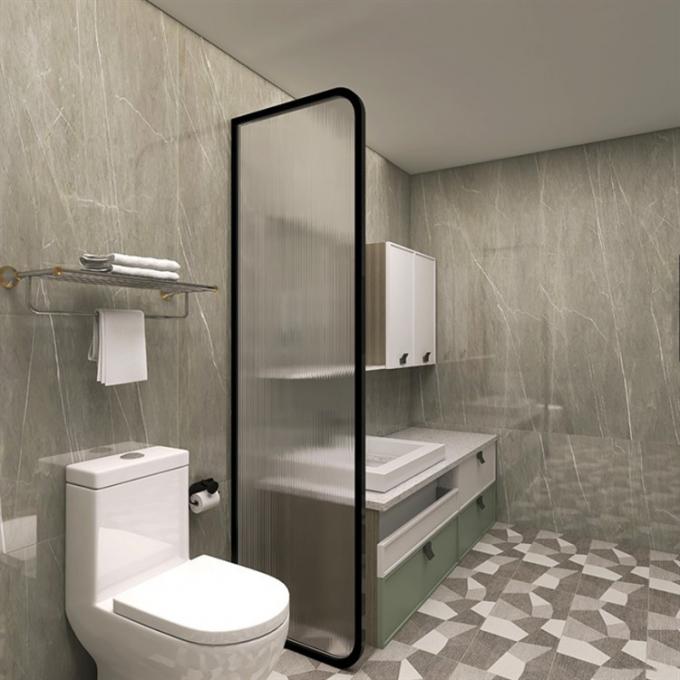 Public Tempered Glass Urinal Screen Partition Cubicle Toilet WC Divider ...